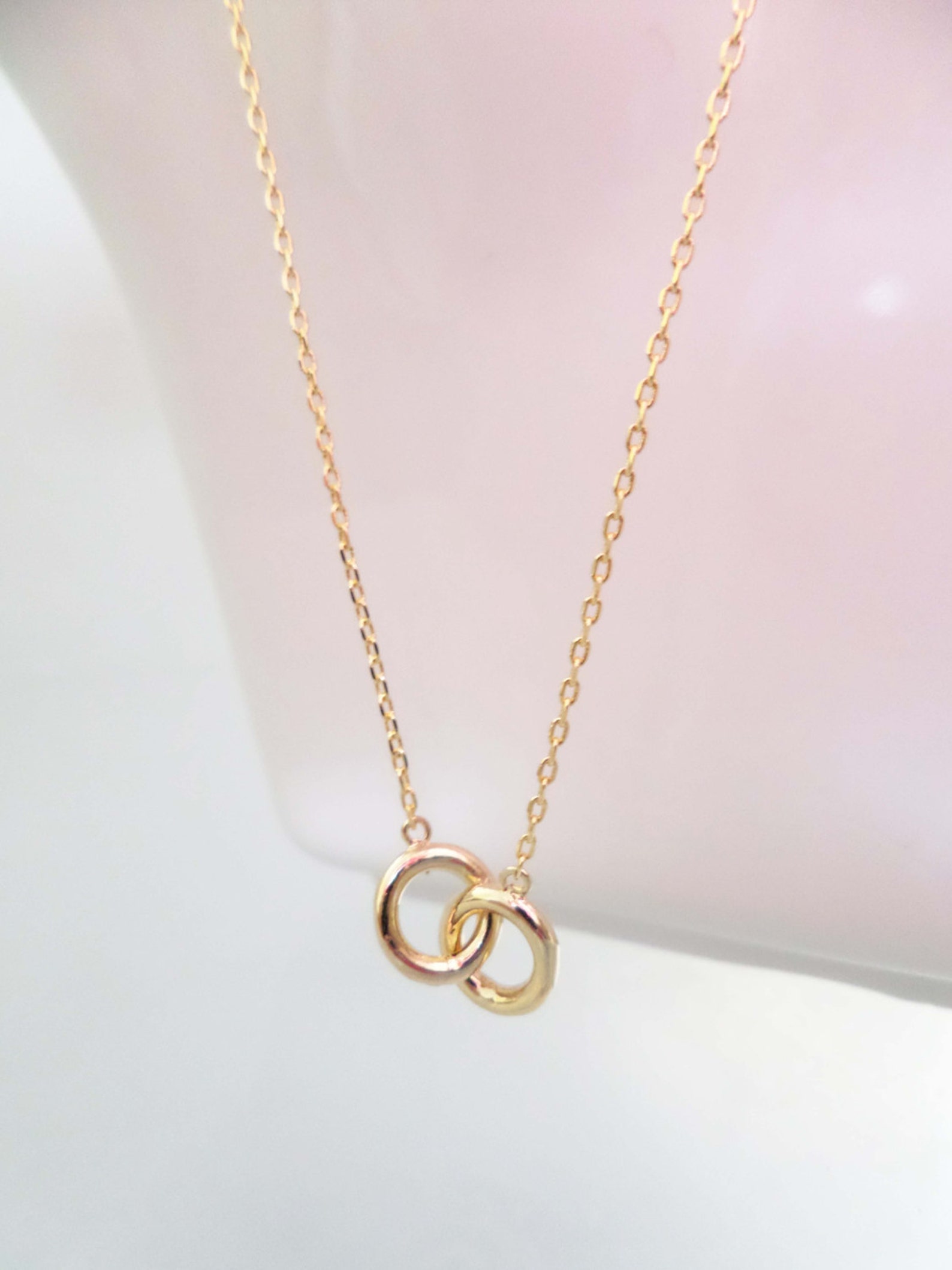 Tiny Gold Eternity Necklace Infinity Necklace Circle - Etsy