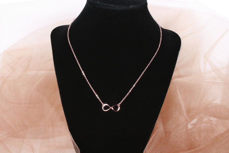 Rose Gold Infinity Necklace, Asymmetrical Necklace, Center or off ...