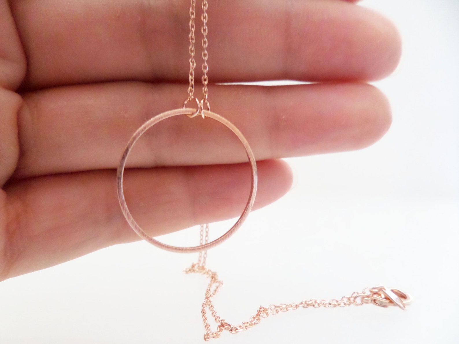 Gold, Rose Gold,or Silver Karma Infinity Eternity Circle Ring Necklace ...