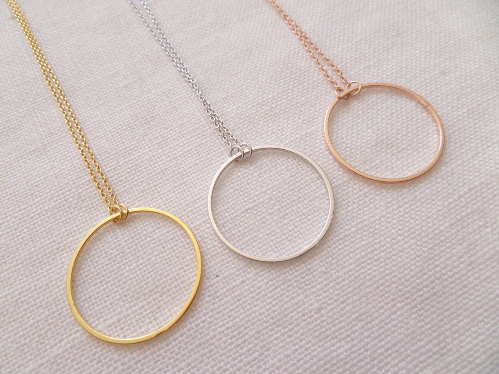 Gold, Rose Gold,or Silver Karma Infinity Eternity Circle Ring Necklace ...