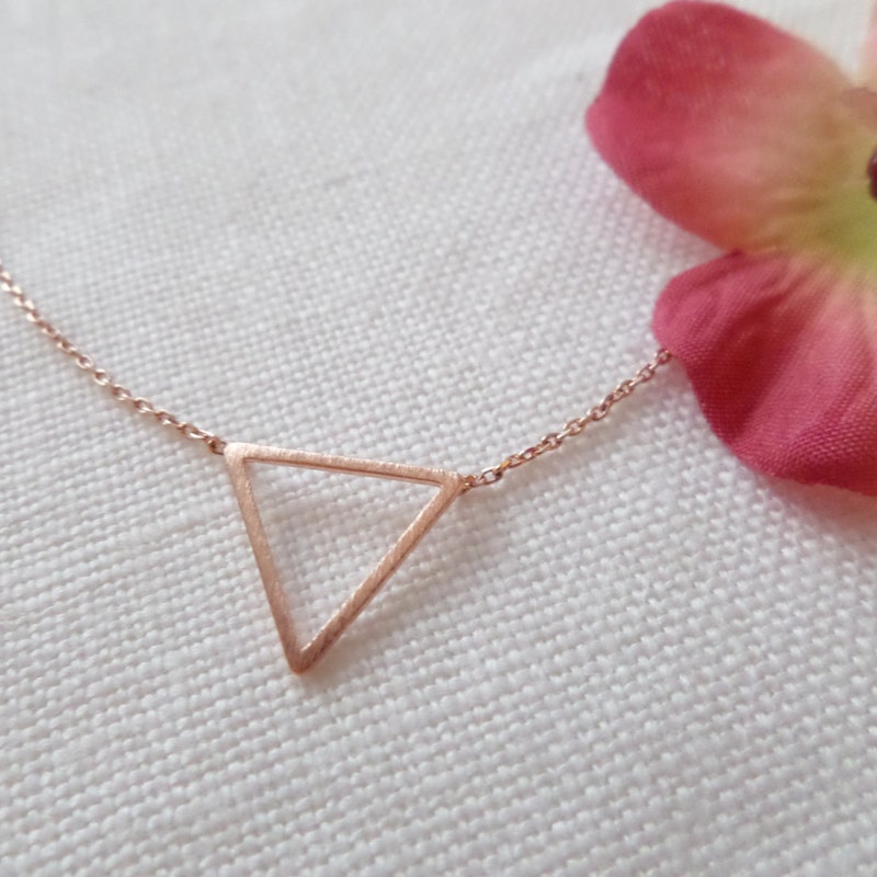 Triangle Necklace - Etsy