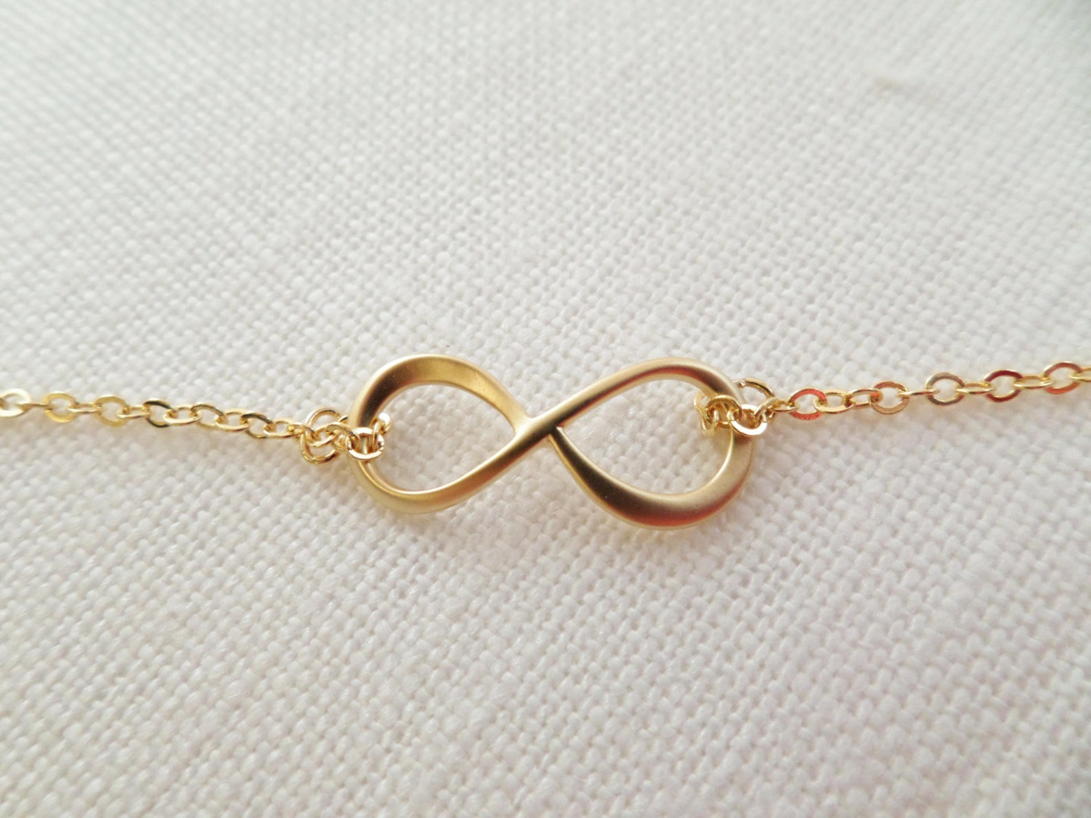 Tiny Gold Infinity Necklace..simple Handmade Jewelry - Etsy