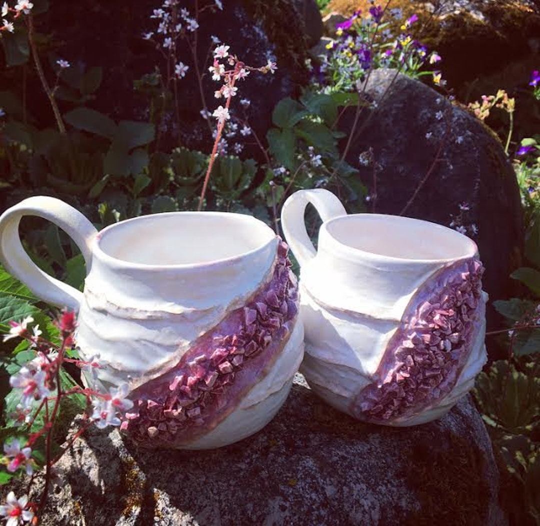 Handmade Ceramic Mug, Pottery, Romantic, Art, Clayart, Geode, Ceramic ...