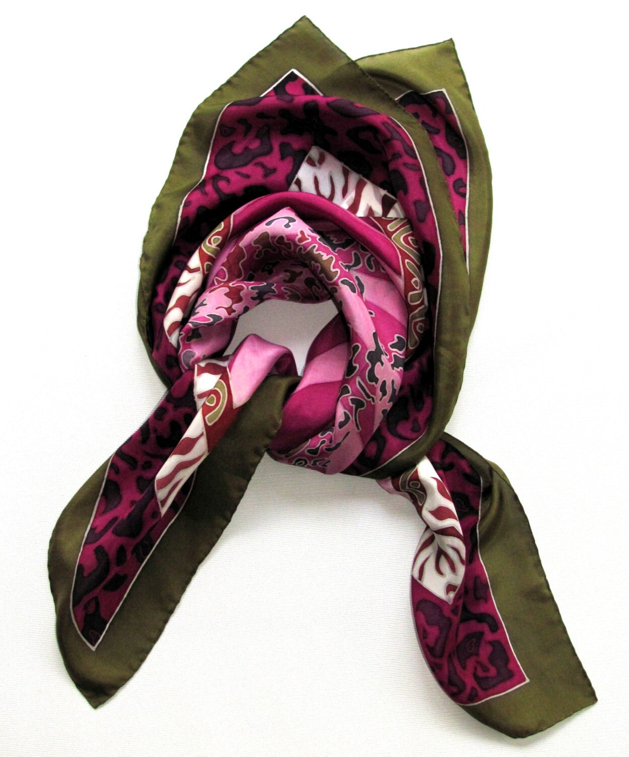 Pink Silk Scarf Dreams . Hand Painted Silk Scarf. Natural Silk - Etsy