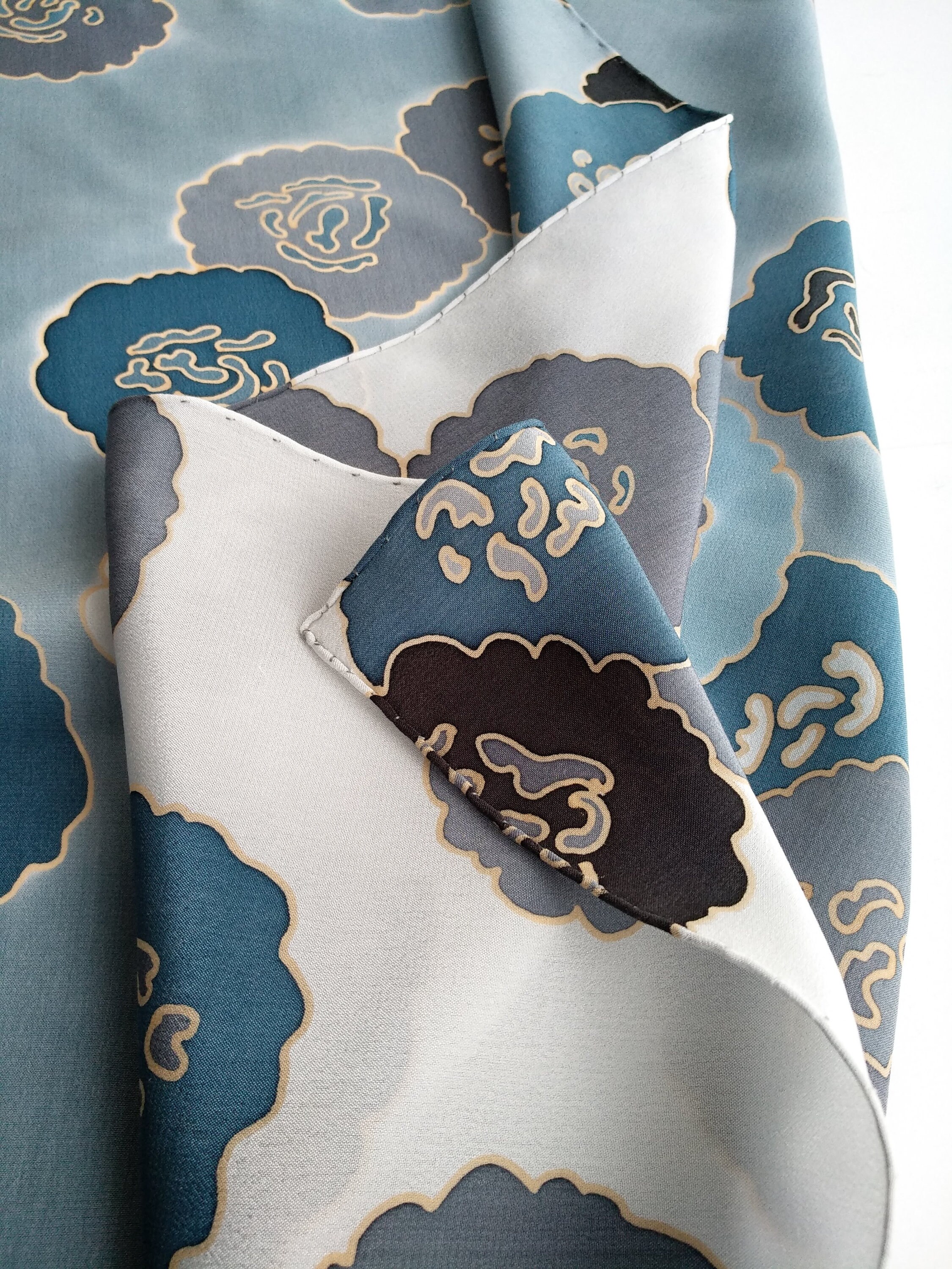 Rose Silk Scarf Dark Flowers Hand Painted Silk Scarf With - Etsy