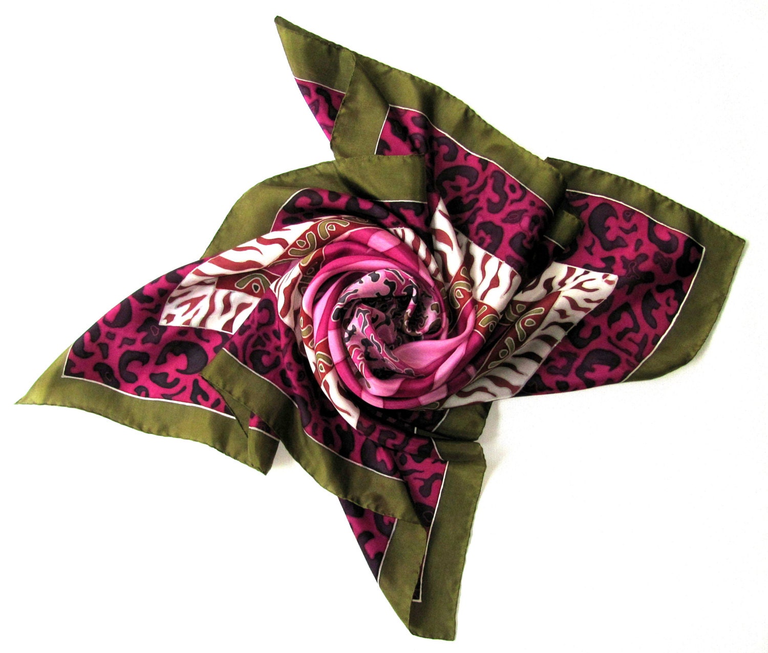 Pink Silk Scarf Dreams . Hand Painted Silk Scarf. Natural Silk - Etsy
