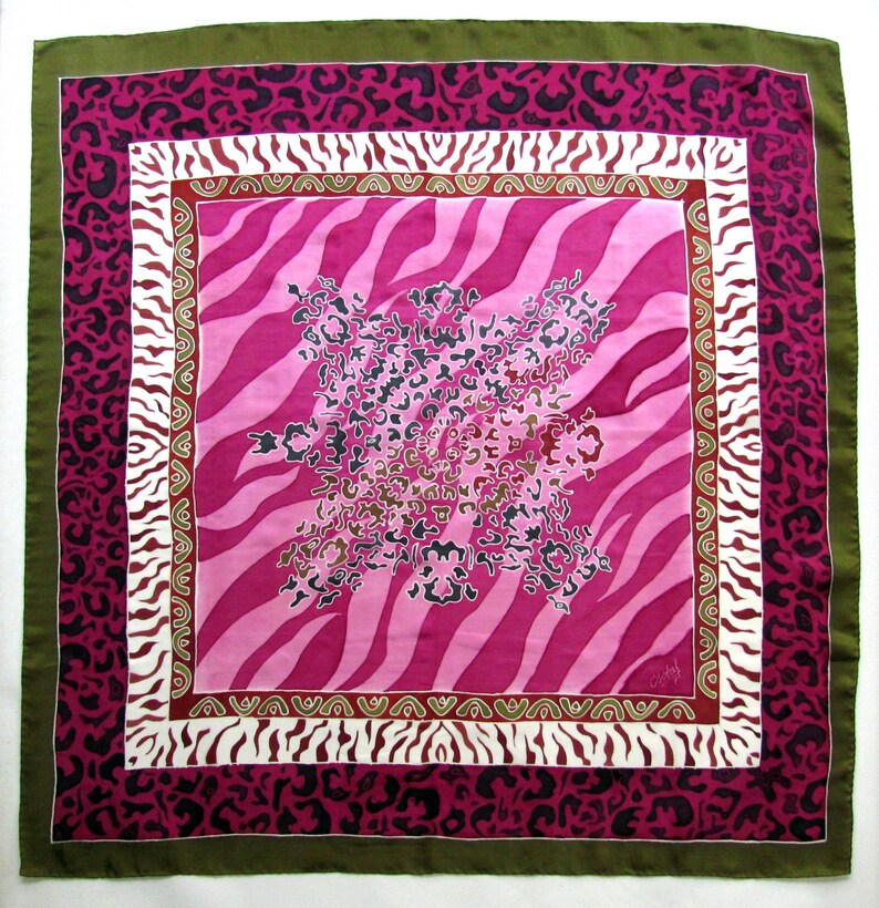 Pink Silk Scarf Dreams . Hand Painted Silk Scarf. Natural Silk Scarves ...