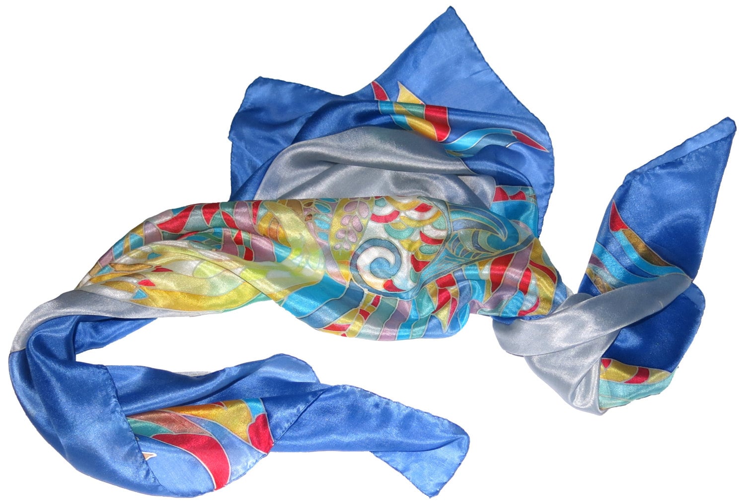 Silk Scarf Capricorn Zodiac Sign. Hand Painted Silk Scarf in Red ...