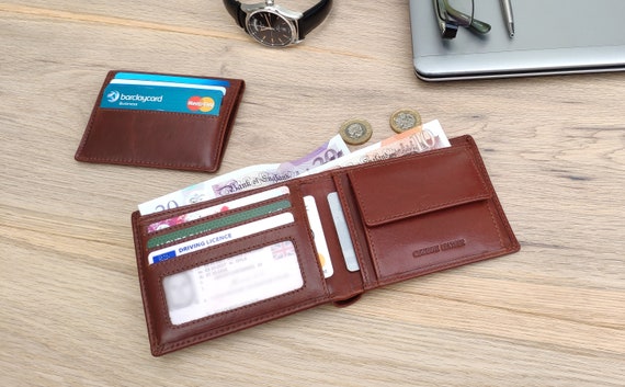 Personalised Wallet With Removable Card Holder RFID Leather - Etsy