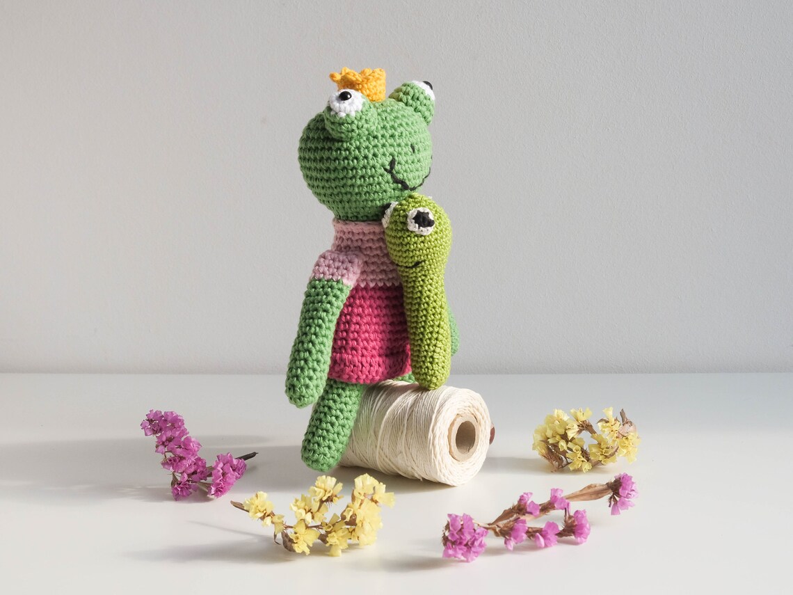 Crochet Frog Toy Amigurumi Frog Big Crochet Frog Toy - Etsy