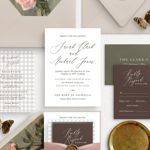The Seaside Invitation Suite Timeless Wedding Invitations, Luxury ...