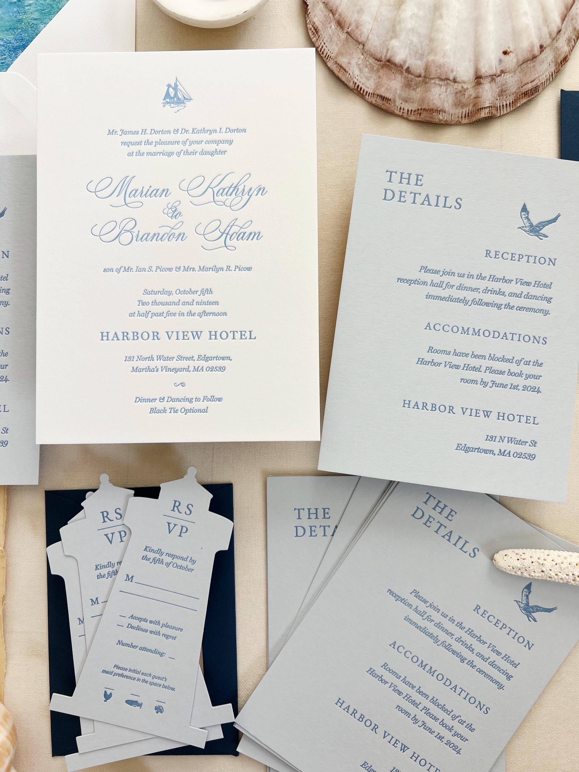 The New England Letterpress Invitation - Letterpress Wedding ...