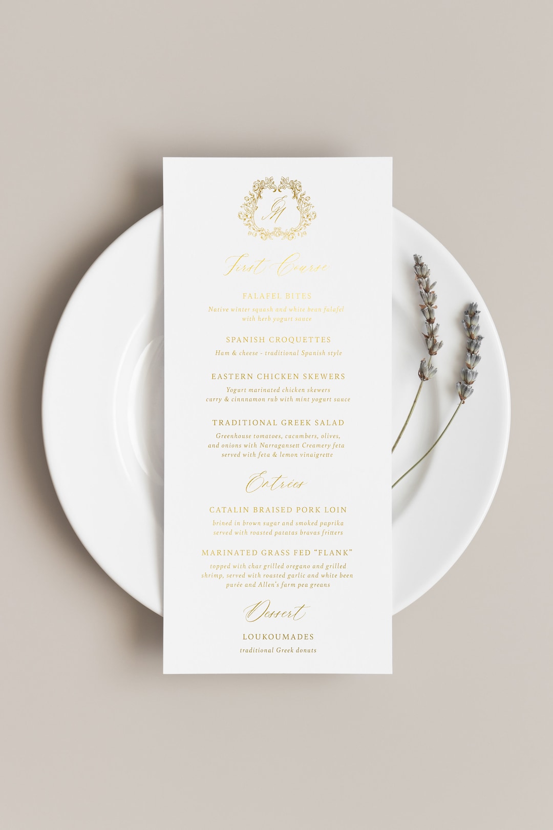 Foil Wedding Menu, Foil Menu, Gold Foil Menu, Event Menu, Luxury Menu ...