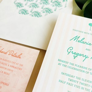 The Sunshine Letterpress Invitation Suite, Palm Tree Invitations ...