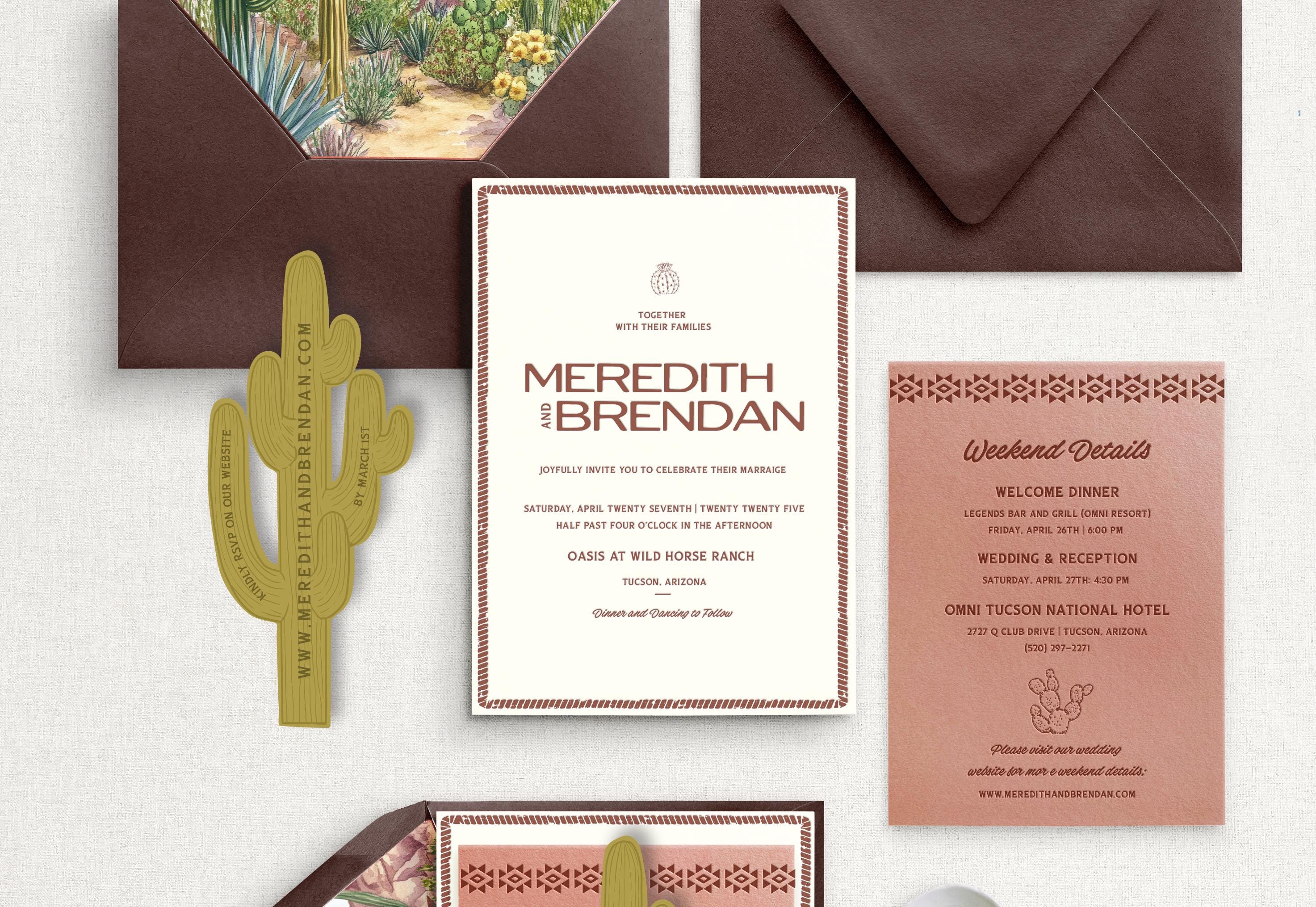 The Tucson Suite, Arizona Wedding Invitations, Western Invitations, Desert Wedding Invitations ...