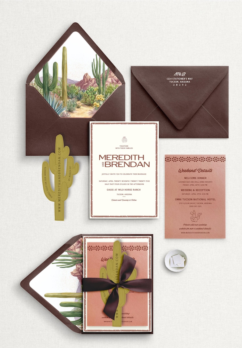 The Tucson Suite, Arizona Wedding Invitations, Western Invitations, Desert Wedding Invitations ...