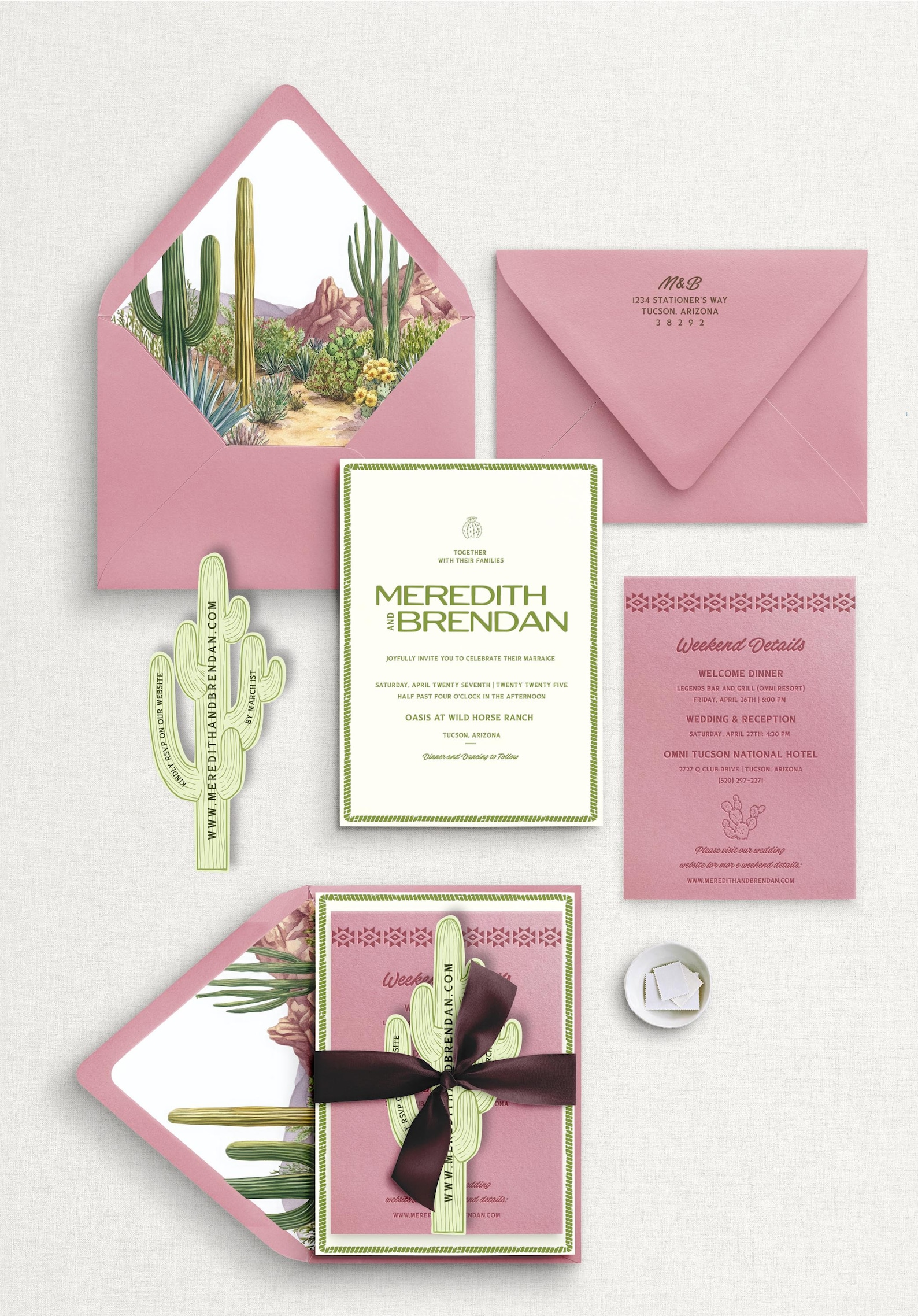 The Tucson Suite, Arizona Wedding Invitations, Western Invitations, Desert Wedding Invitations ...