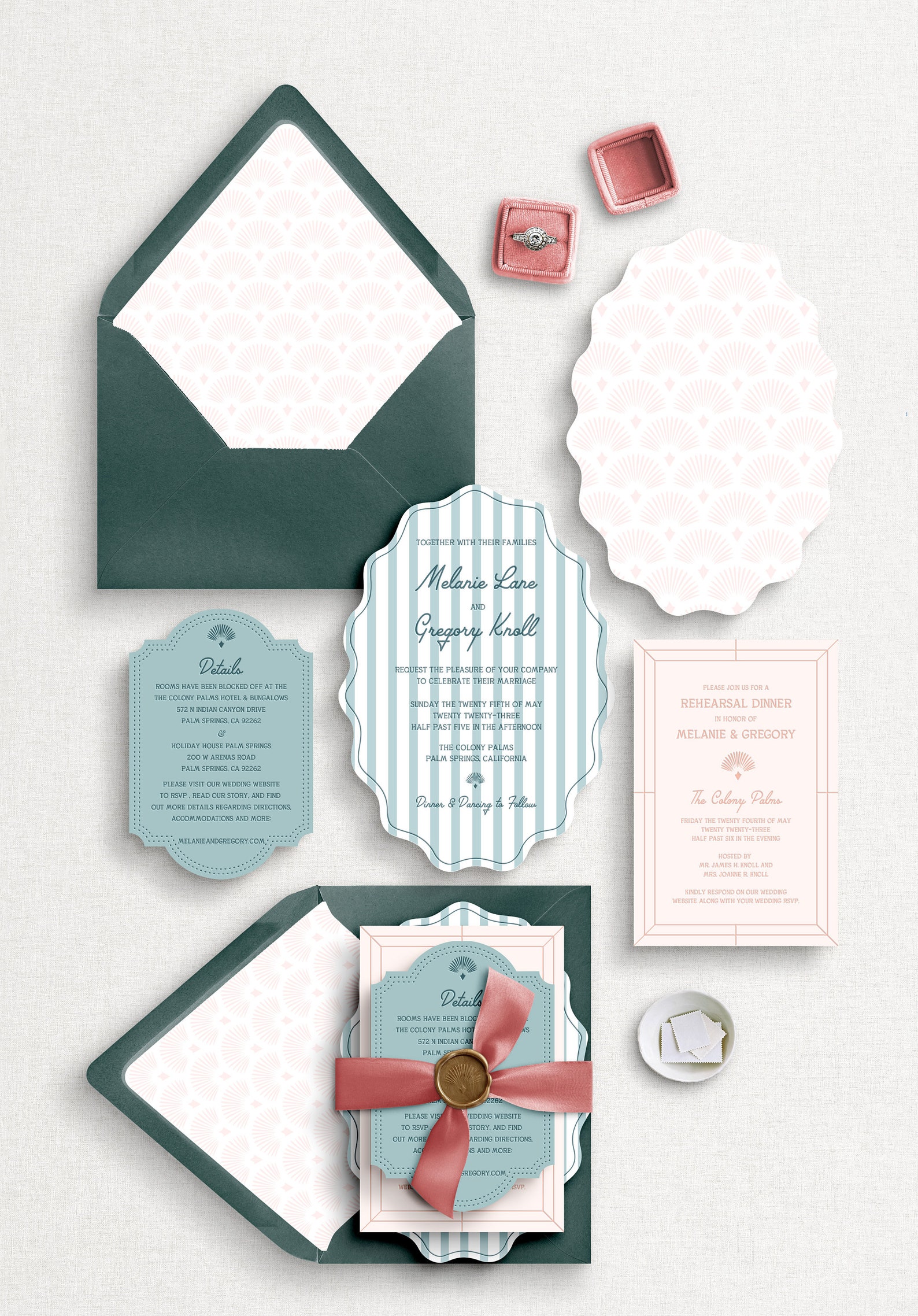 The Palmer Letterpress Invitation Suite Letterpress Wedding Invitations ...