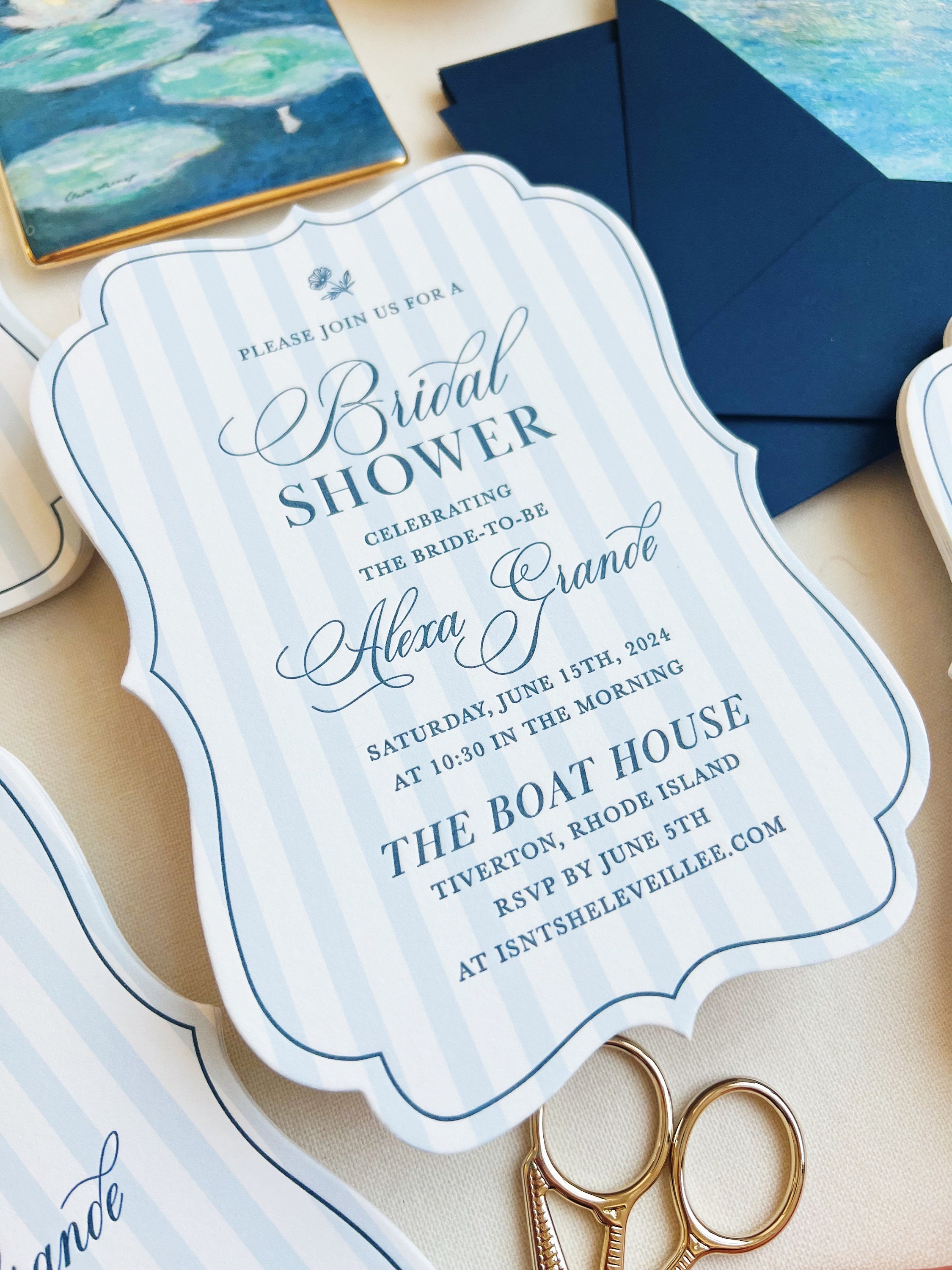 Letterpress Bridal Shower Invitation, Bridal Shower Invitation ...