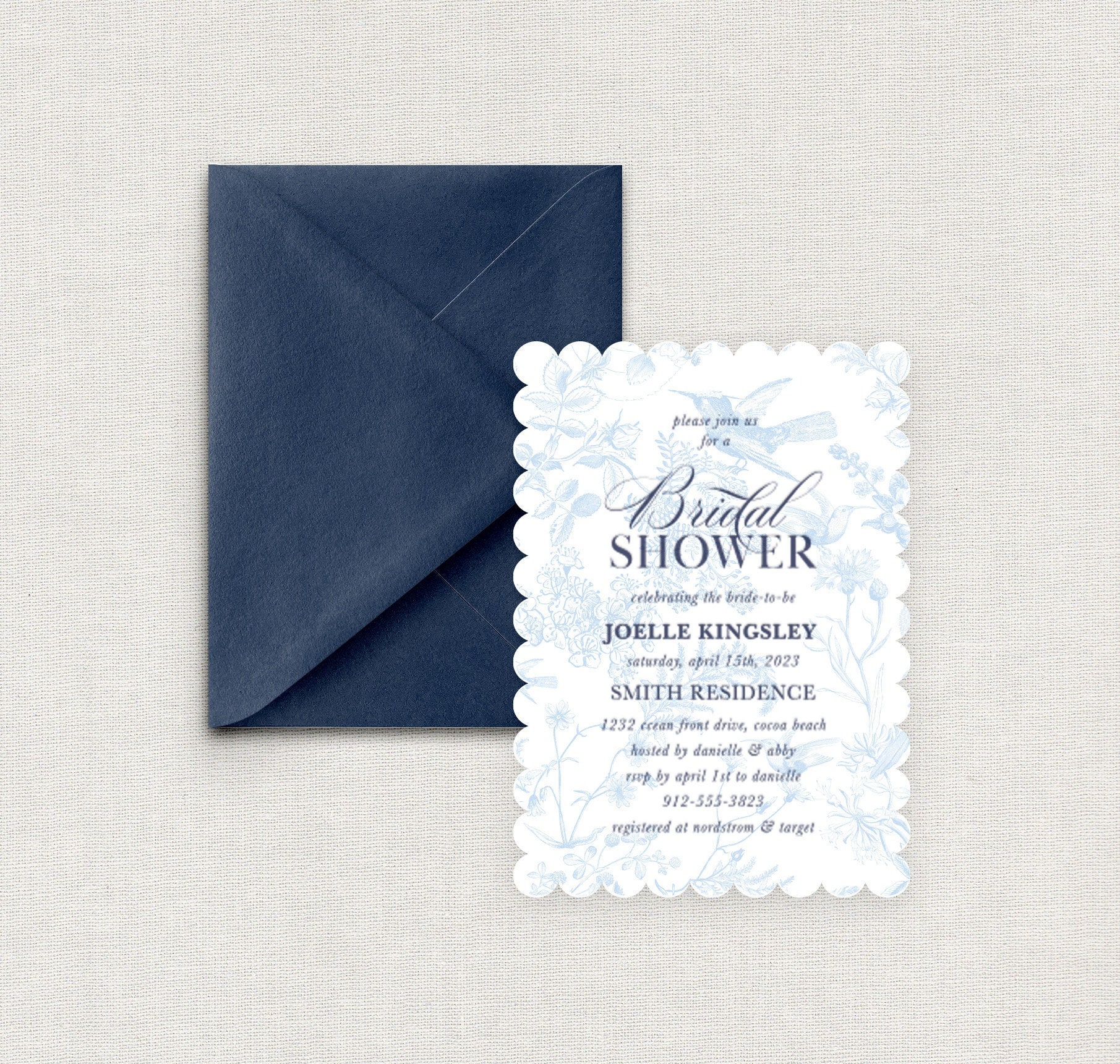 Letterpress Bridal Shower Invitation, Bridal Shower Invitation ...