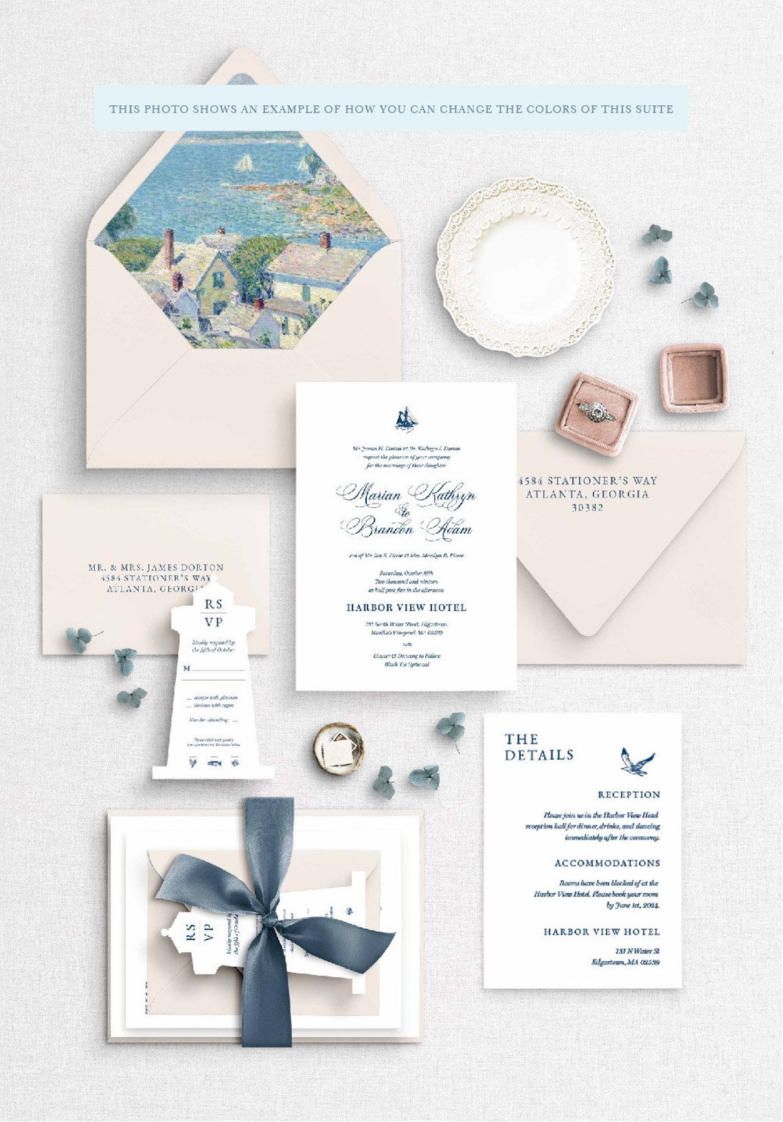 The New England Letterpress Invitation Letterpress Wedding Invitations ...