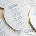 Custom Wedding Menus, Wedding Reception Menus, Oval Wedding Menus ...