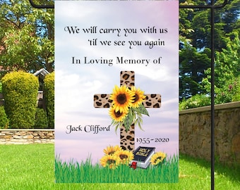 Personalized Memorial Flag Sympathy in Memory Flag | Etsy