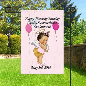 Birthday in Heaven Flag, Child Loss Flag, Cemetery Decoration, Infant ...