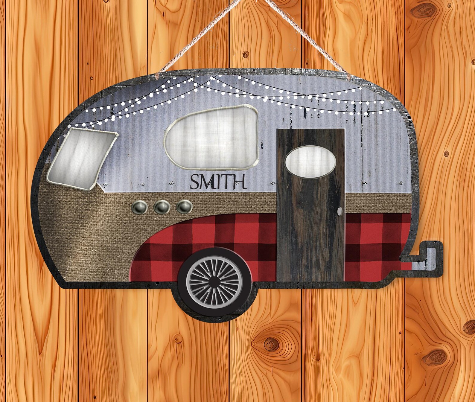 Personalized Rustic Camper Sign Custom Family Name Plaque Home Decor ...