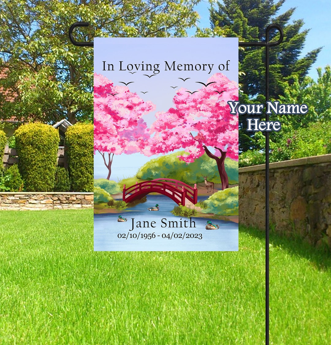 In Loving Memory Personalized Flag, Remembrance Garden Flag, Memorial ...