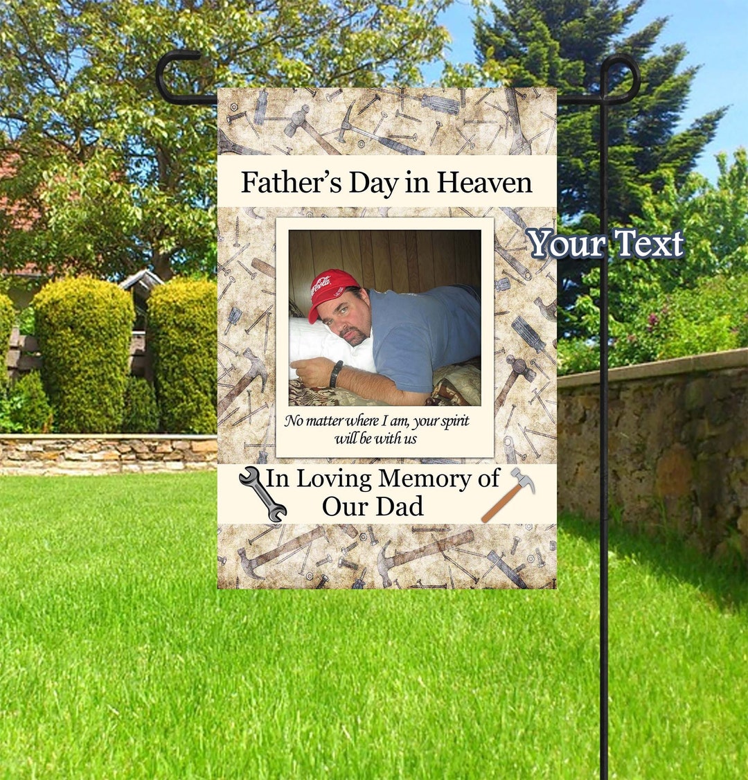 In Memory of Dad Flag, Tool Memorial Dad Garden Flag, Personalized Flag ...