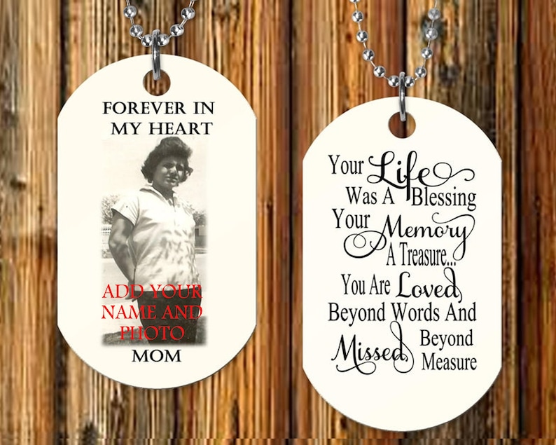 Memorial Dogtag Personalized Dog Tag Photo Dogtag Wife - Etsy