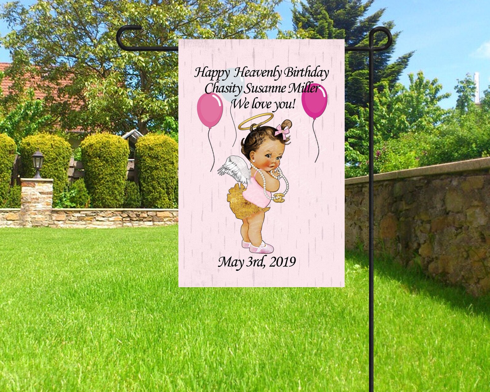 Birthday in Heaven Flag Child Loss Flag Cemetery Decoration - Etsy