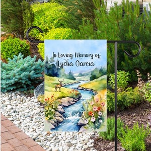 Personalized in Loving Memory Flag, Cemetery Decoration, Memorial ...