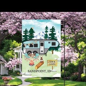 Camping Personalized Flag, Welcome to Our Camp Flag, Campsite Decor ...