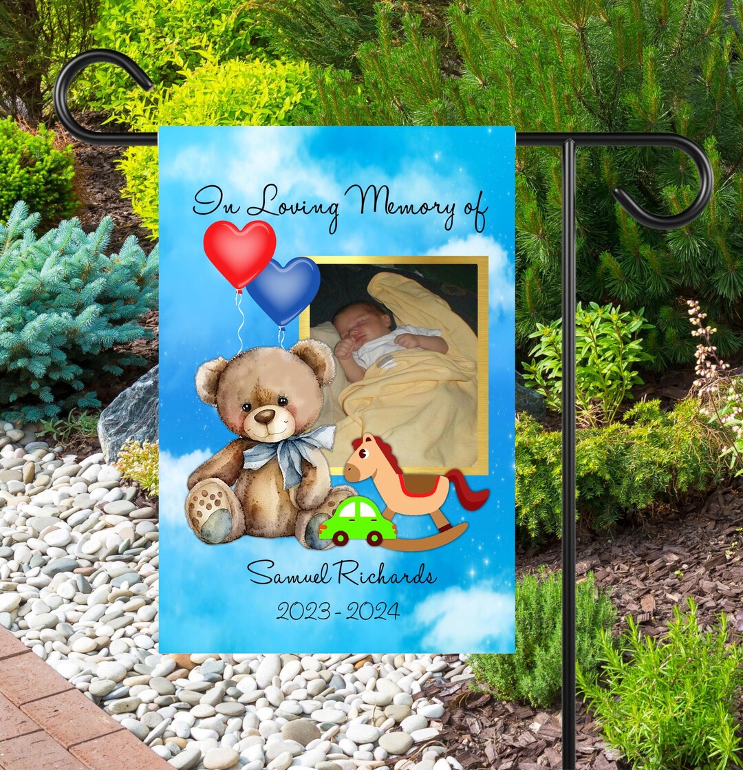 Personalized Memorial Garden Flag, Custom in Loving Memory Flag ...