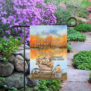 In Loving Memory Personalized Fall Flag, Remembrance Fall Flag ...