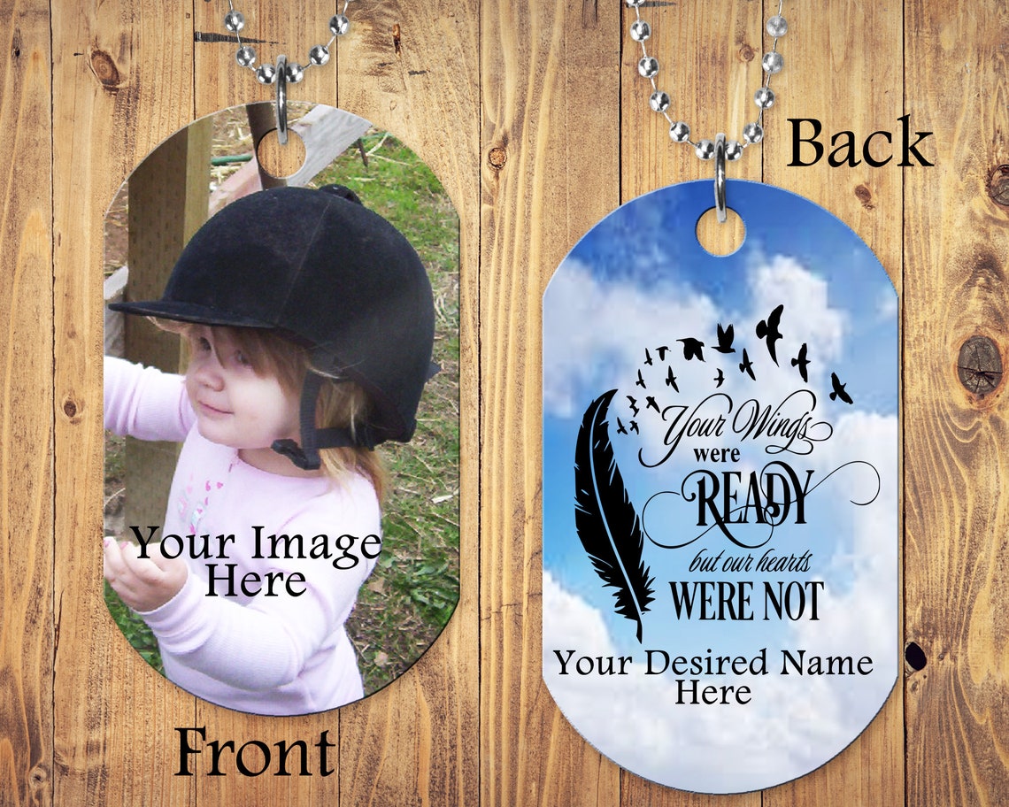 Memorial Jewelry Memorial Dogtag Personalized Dog Tag Photo - Etsy
