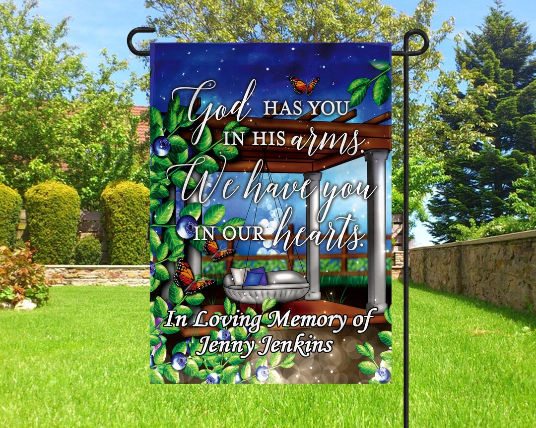 Personalized Memorial Flag, in Memory of Flag, Cemetery Decoration ...