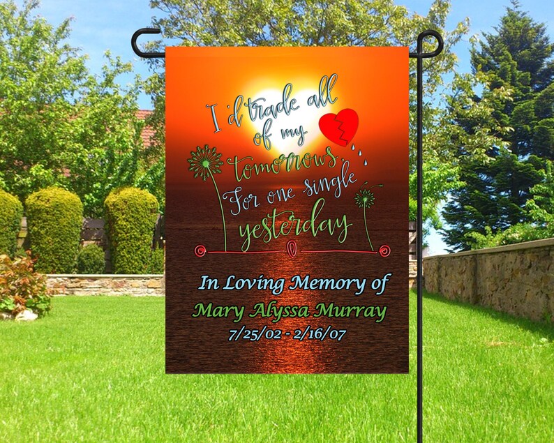 Photo Flag Memorial Flag Custom Made Flag Garden Flag - Etsy