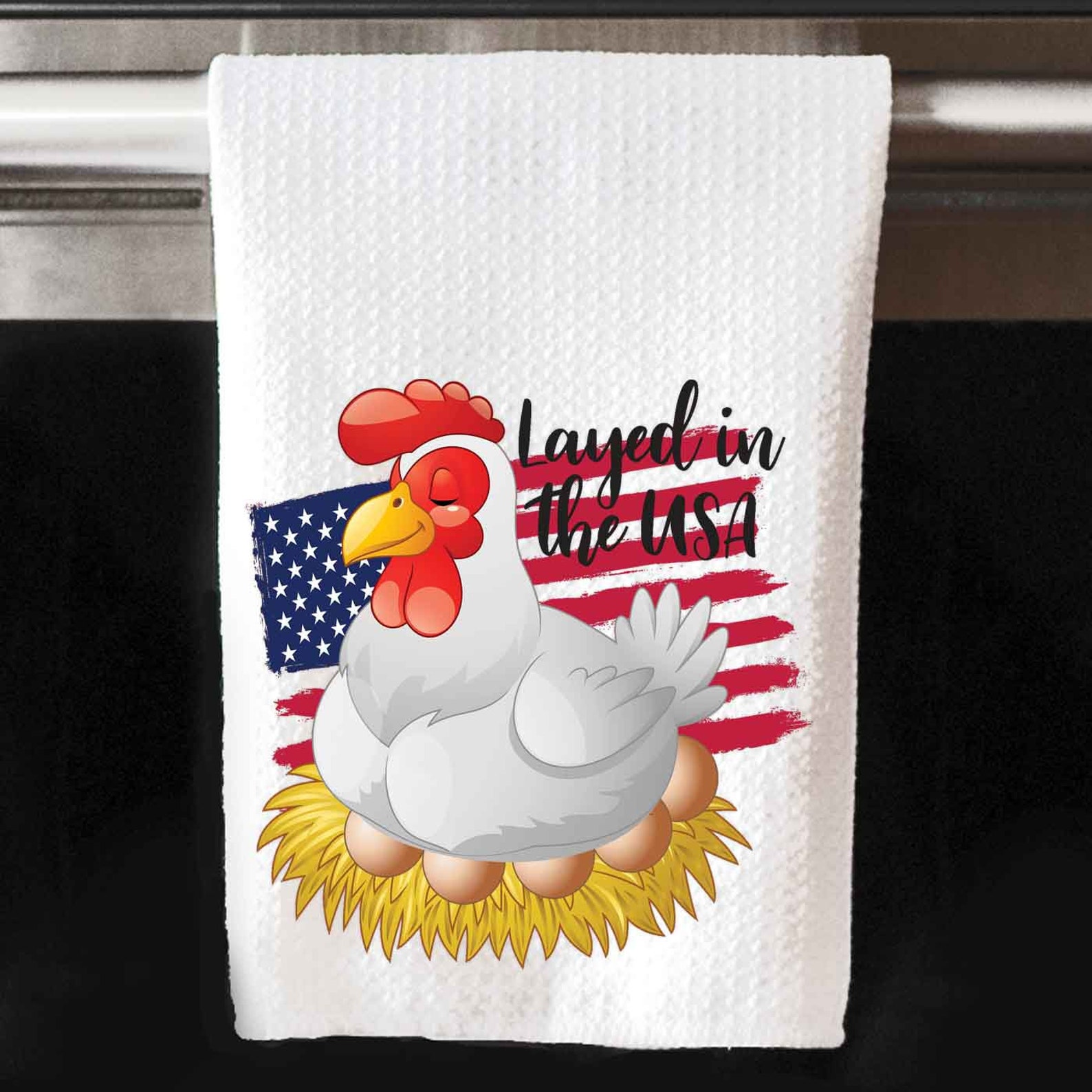 Chicken Kitchen Decor Funny Kitchen Towel Custom Hand | Etsy