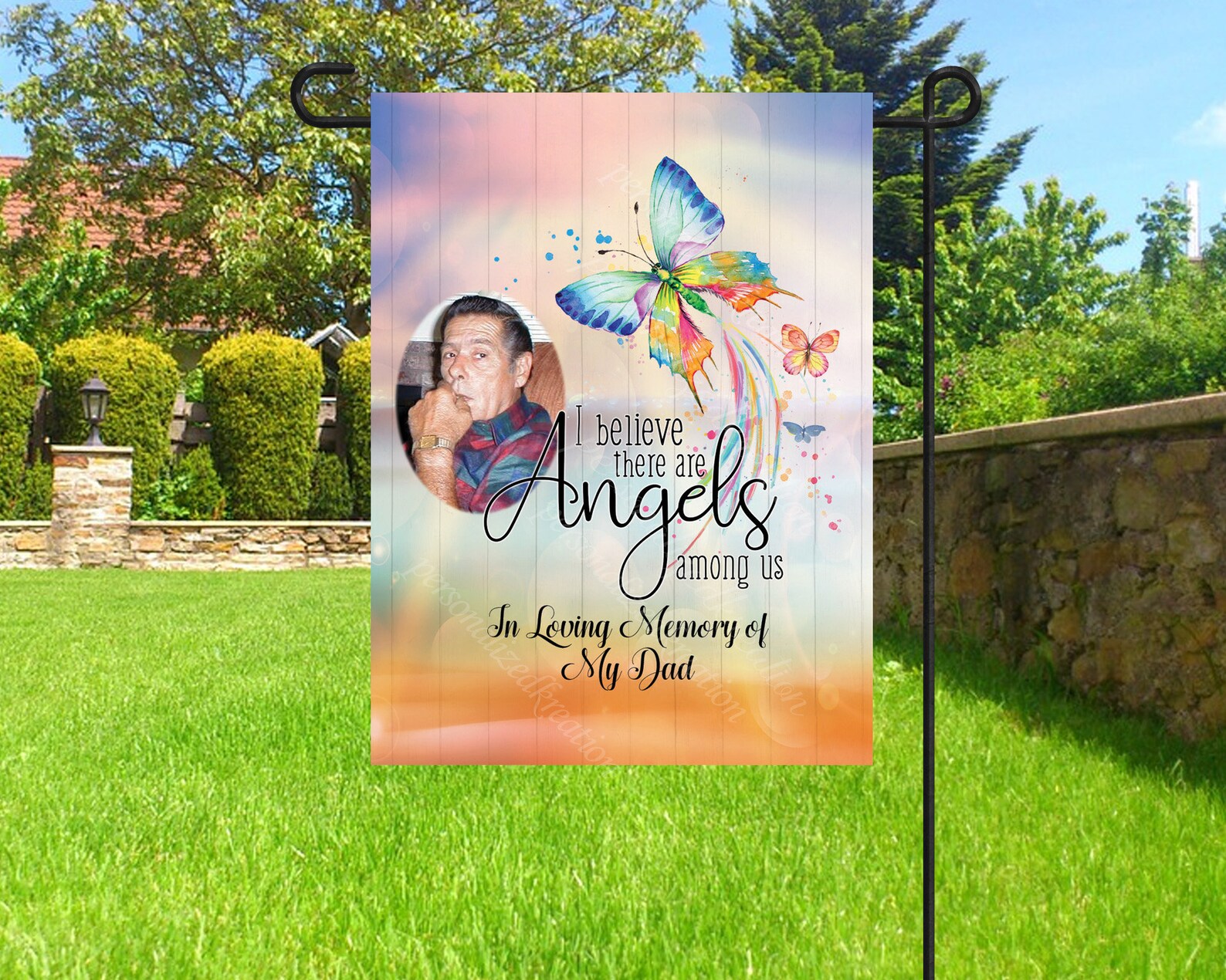 Photo in Memory Flag Personalized Sympathy Flag Funeral - Etsy
