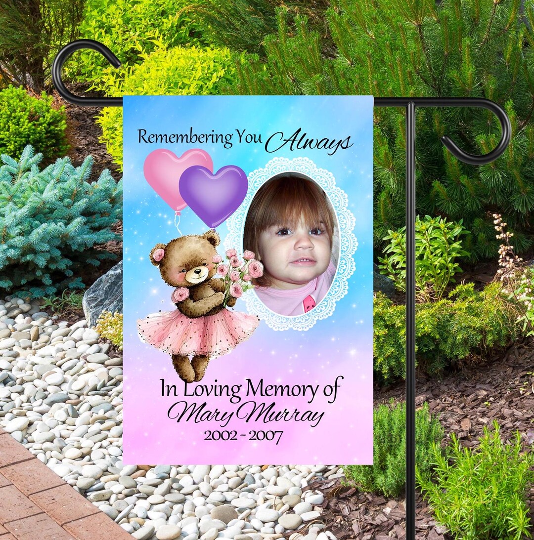 Personalized Memorial Garden Flag, Custom in Loving Memory Flag ...