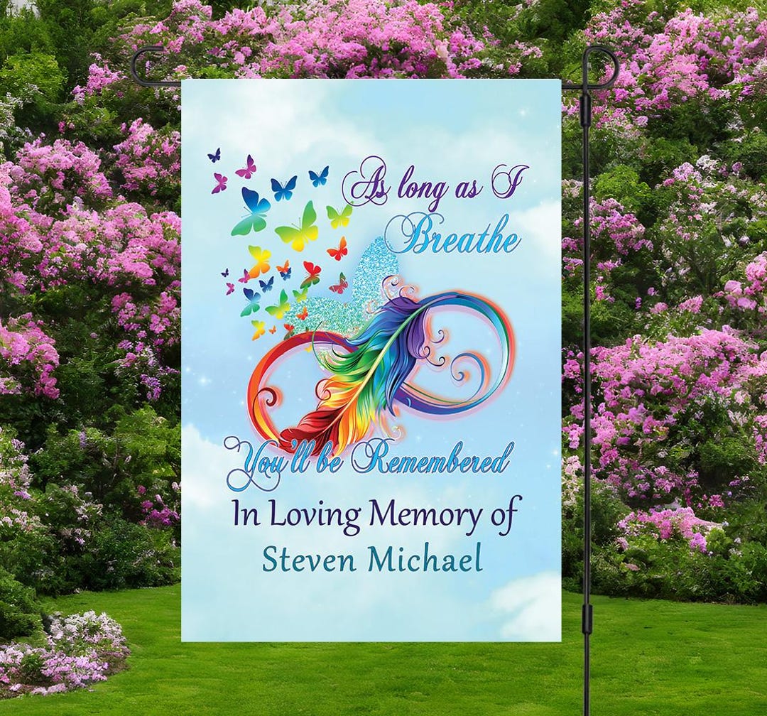 Memorial Garden Flag, Personalized in Loving Memory Flag, Custom ...