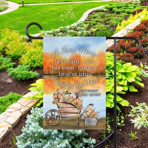 In Loving Memory Personalized Fall Flag, Remembrance Fall Flag ...