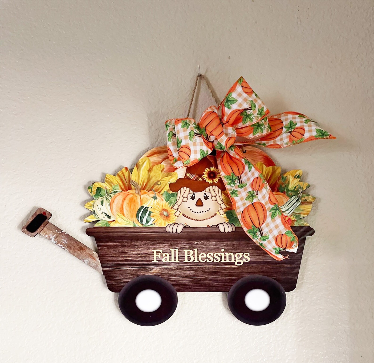 Scarecrow Fall Wagon Sign Fall Wagon Sign Scarecrow Fall | Etsy