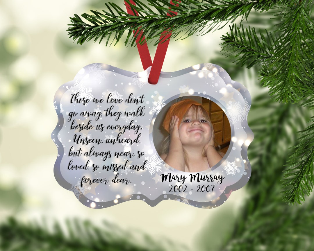 Memorial Personalized Christmas Ornament, in Memory Photo Ornament ...