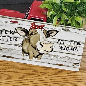 Cow License Plate, Personalized License Plate, Front License Plate ...