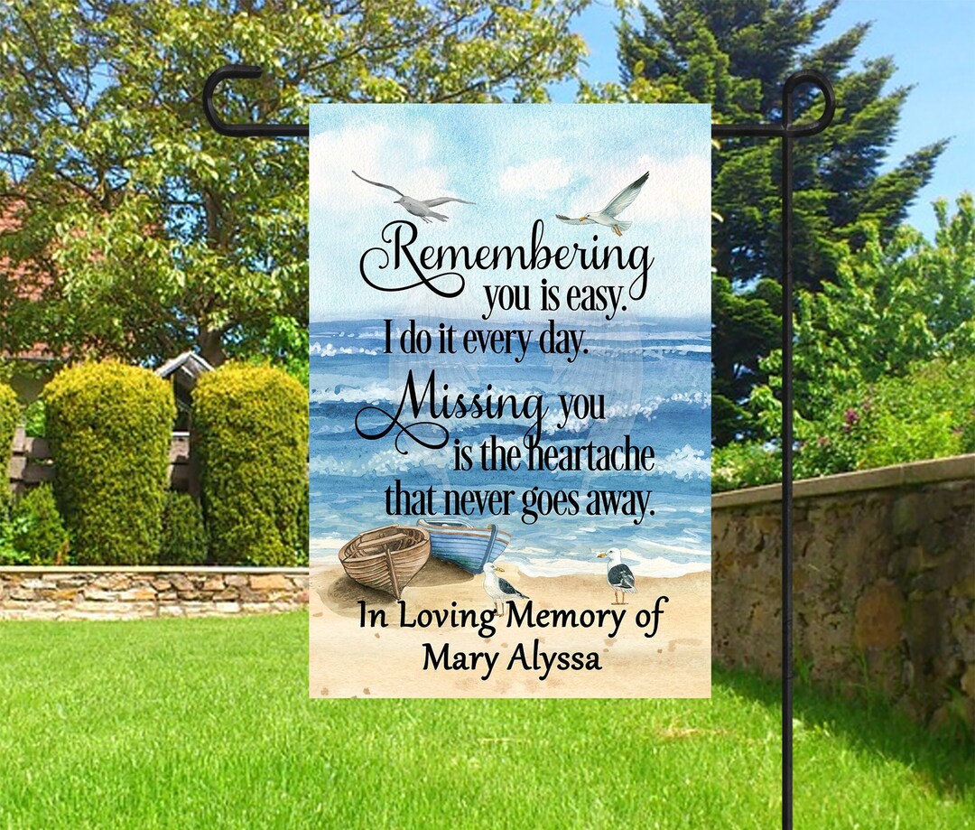 In Loving Memory Flag Cemetery Decoration Memorial Garden - Etsy UK
