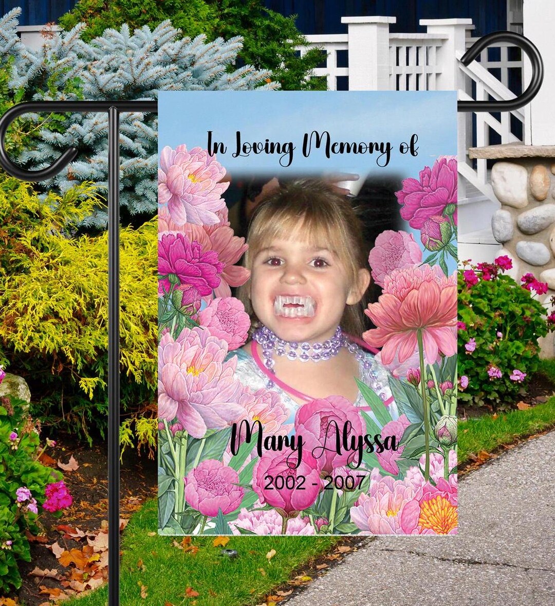 Personalized Memorial Garden Flag, Photo in Memory Garden Flag ...